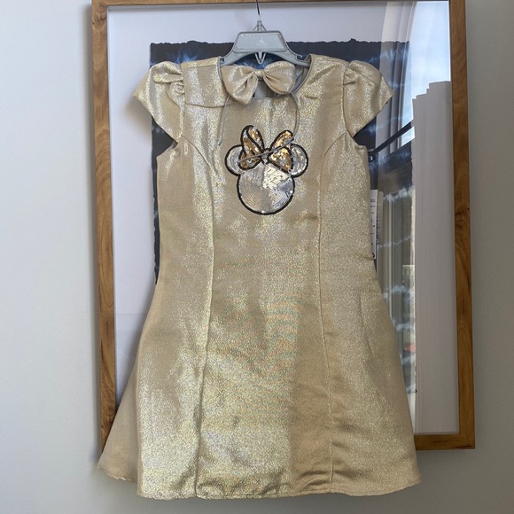 Disney | Dresses | Minnie Mouse Fancy Gold Dress | Poshmark